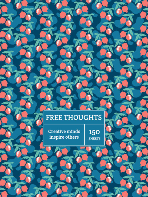 Placeit - Notebook Cover Creator With a Cherries Pattern