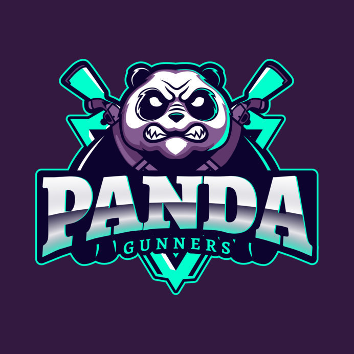 Placeit - Logo Maker for Airsoft Teams Featuring an Illustrated Panda
