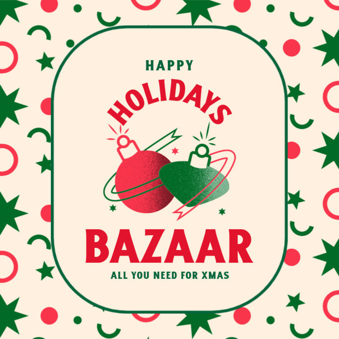 Placeit - Christmas Bazaar Logo Generator with Holiday Graphics