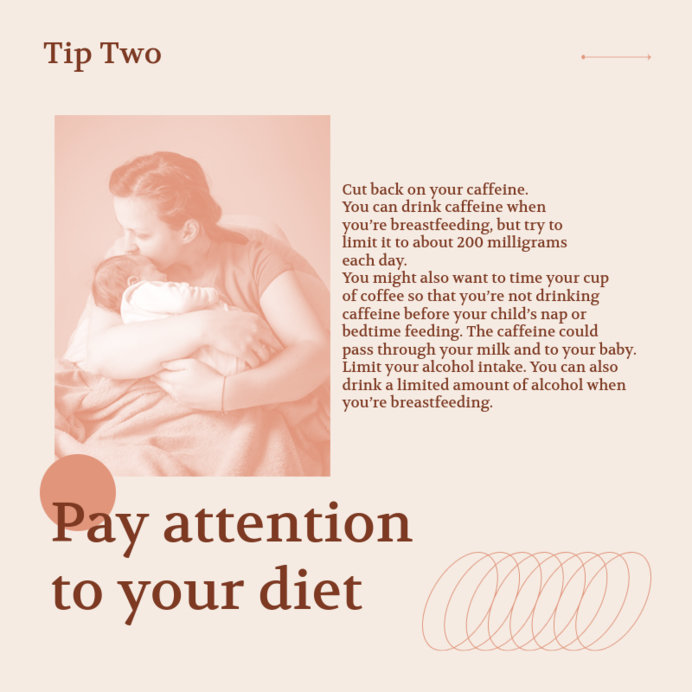 Placeit - Instagram Post Design Template With Breastfeeding Info and ...