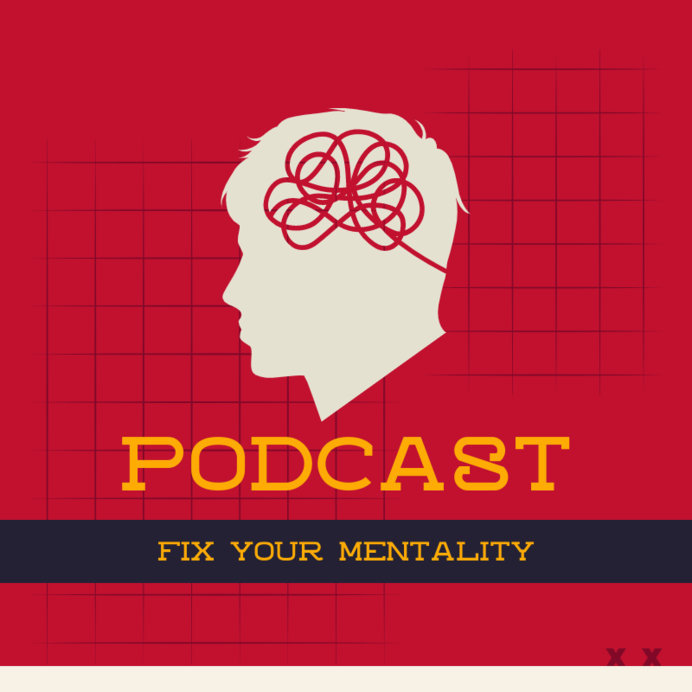 Placeit - Podcast Cover Template for a Men's Wellness Therapist