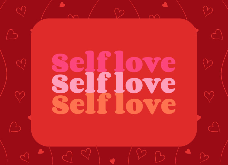 Placeit - Valentine's Day Greeting Card Creator with a Self-Love Theme