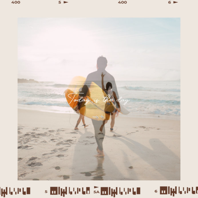 Placeit - Instagram Post Design Template for a Photoshoot at the Beach