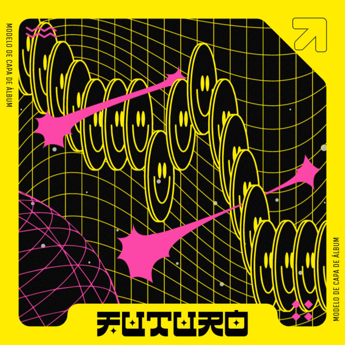 Placeit - Album Cover Template with a Y2K Theme for a Retro Musician