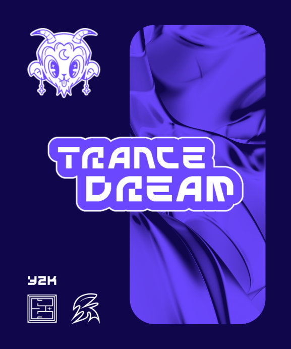 Placeit - 00s-Inspired T-Shirt Design Template With a Trance Aesthetic