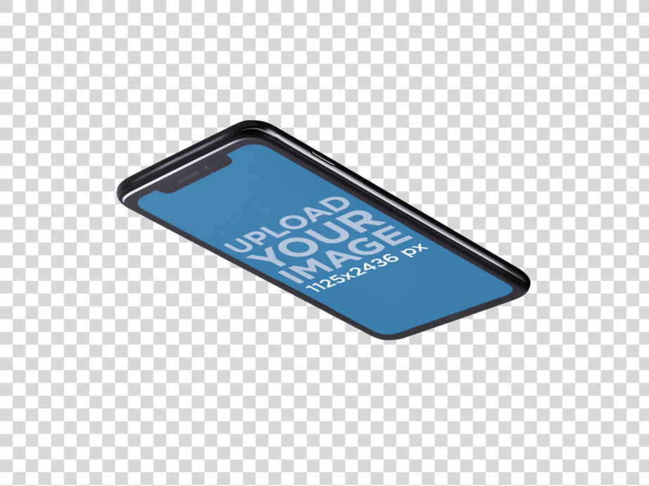 Placeit - iPhone 11 Pro Mockup Lying Angled Backward on a Transparent ...