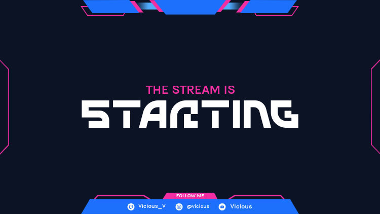 Placeit - Modern Twitch Screen Design Template with a Futuristic Style