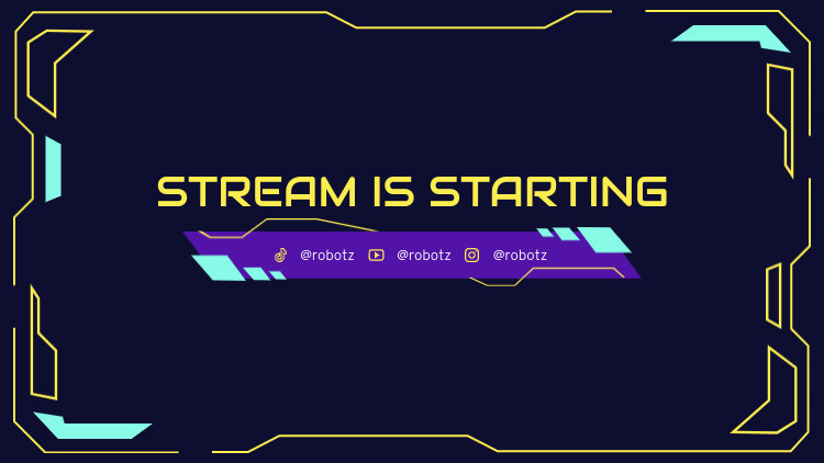 Placeit - Twitch Starting Screen Maker with a Cybernetic Theme