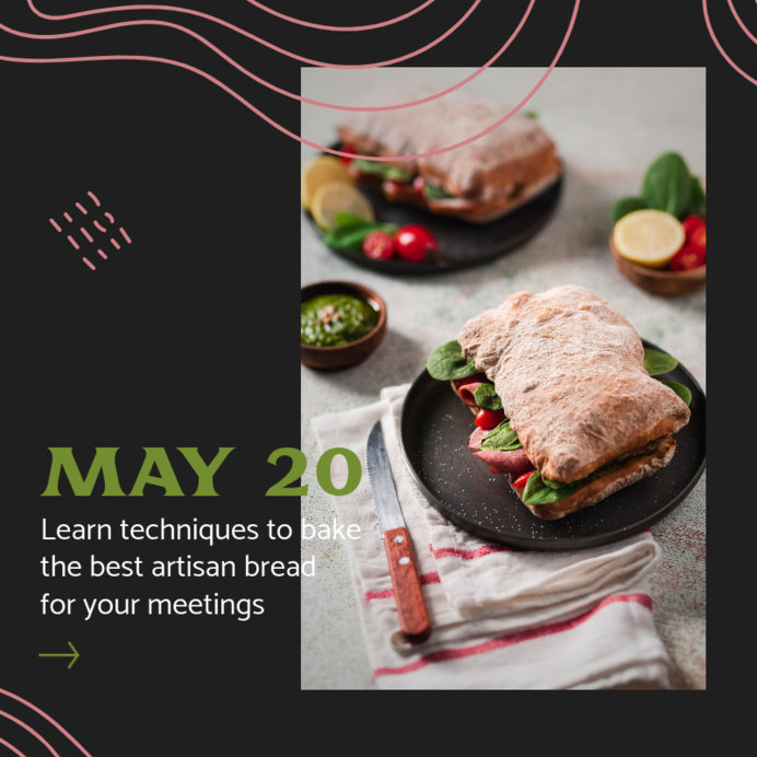 Placeit - Instagram Post Design Maker for an Artisan Bread Workshop