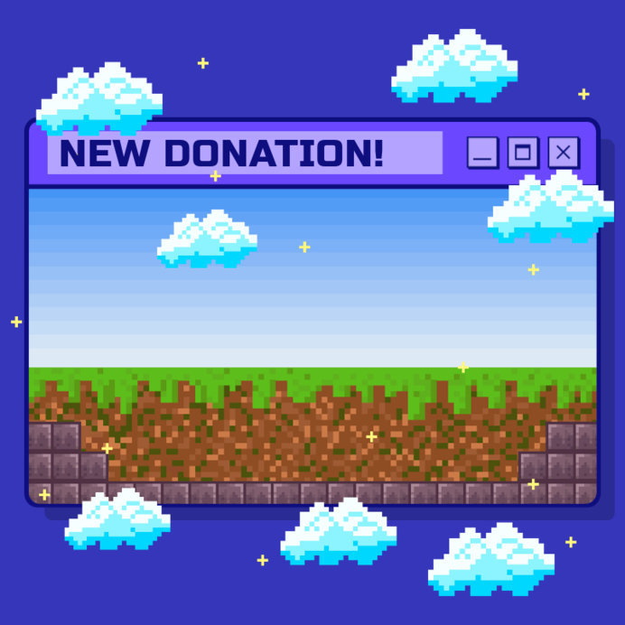 Placeit - Twitch Alert Box Design Generator Featuring Clouds and Blocks ...