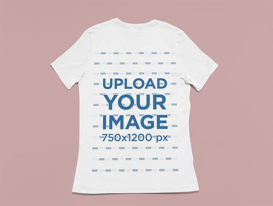 Placeit - Back-View Mockup of a Bella Canvas T-Shirt Placed over a ...