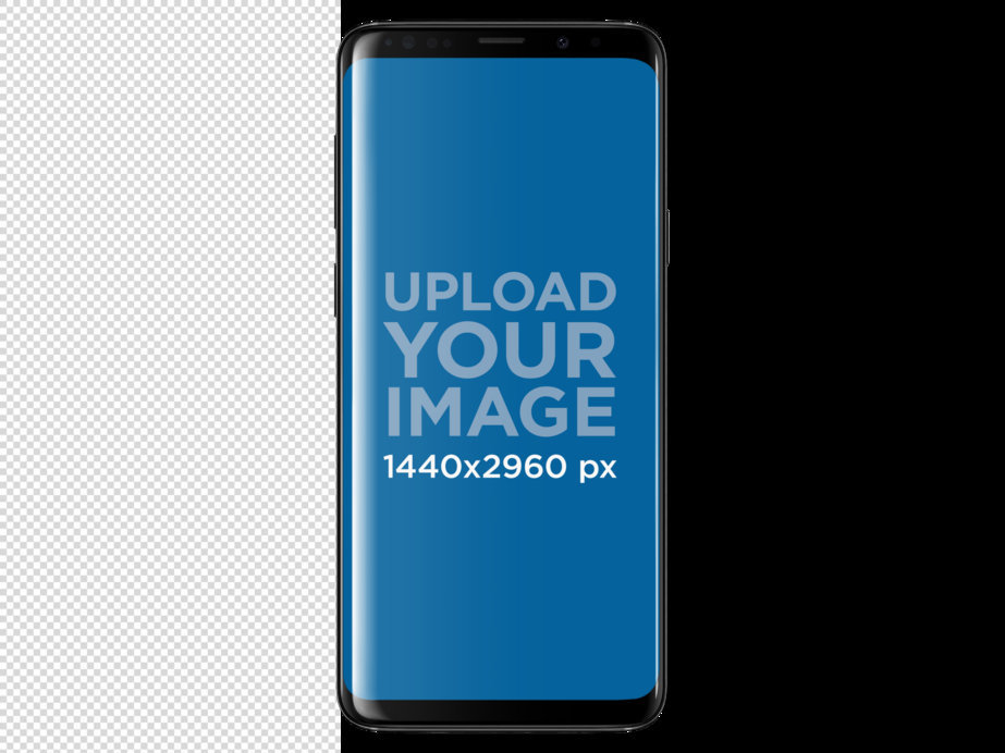 Placeit - Galaxy S9 Plus Mockup Template Against a Transparent Background