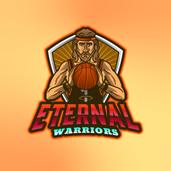 Placeit - Christianity-Themed Logo Template for a Basketball Team