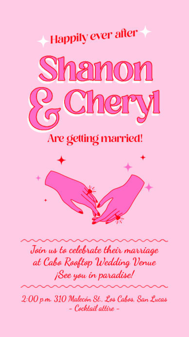 Placeit - Instagram Story Maker for a Wedding Invitation Featuring ...