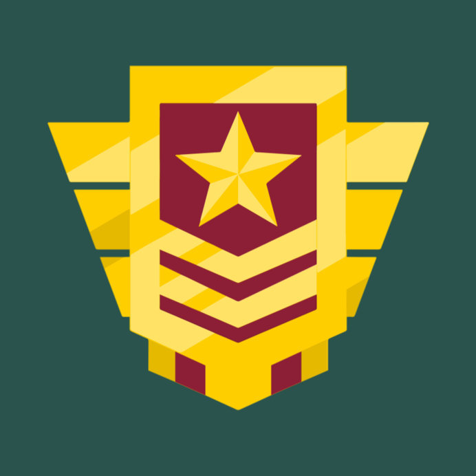 Placeit - Twitch Sub Badge Template With a High Military Rank Insignia