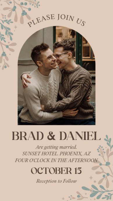 Placeit - Instagram Story Generator for a Wedding Invitation Featuring ...