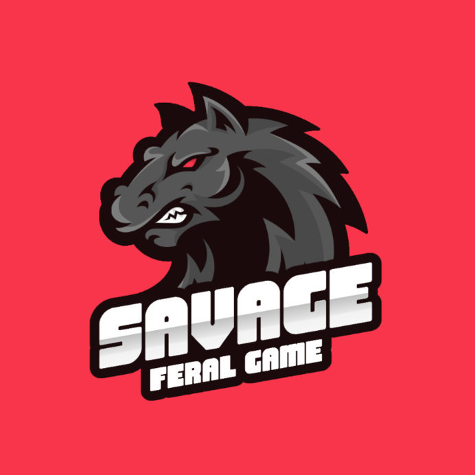 Placeit - Sports Team Logo Template Featuring a Feral Animal Graphic