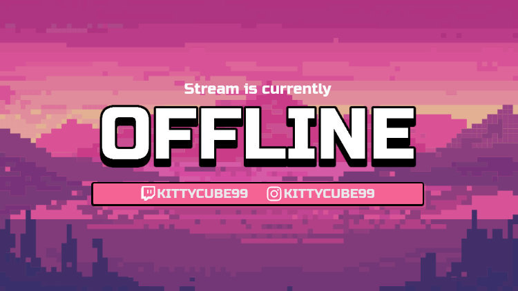 Placeit - Twitch Offline Banner Creator With a Pink Color Palette and a ...