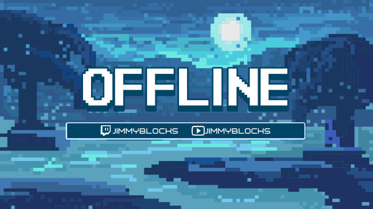 Placeit - 8-Bit Twitch Offline Banner Template Featuring a Minecraft ...