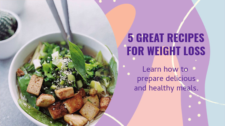 Placeit - YouTube Thumbnail Design Template Featuring Weight Loss Recipes