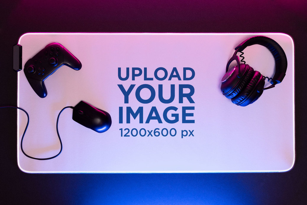 Placeit - Mousepad Mockup Featuring Gaming Stuff