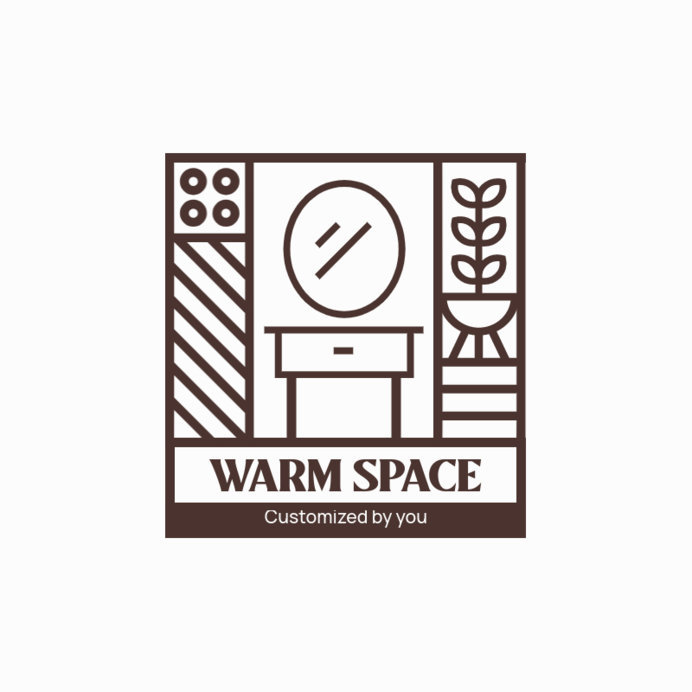 Placeit - Logo Template for a Home Decor Store Featuring a Dressing ...