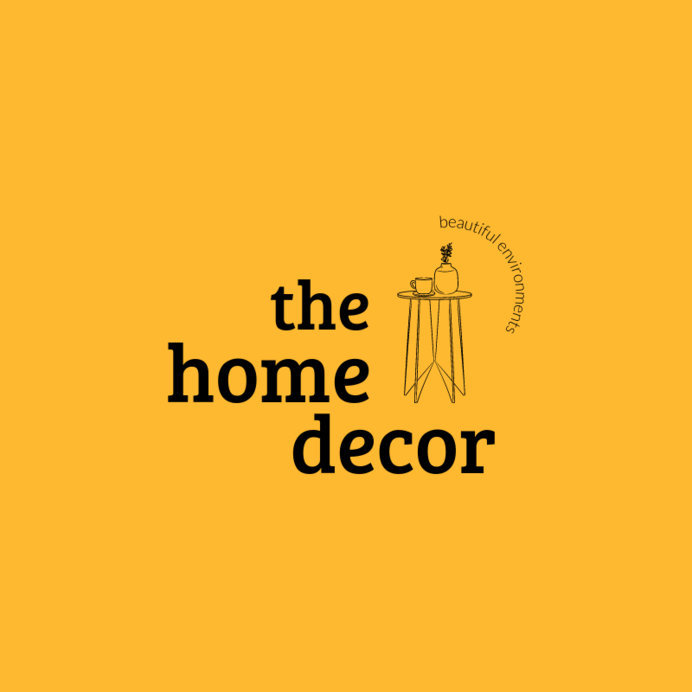 Placeit - Home Decor Logo Creator Featuring an Illustrated Coffee Table