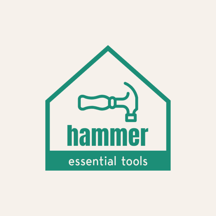 Placeit - Online Logo Creator with a Hammer Icon for a Hardware Store