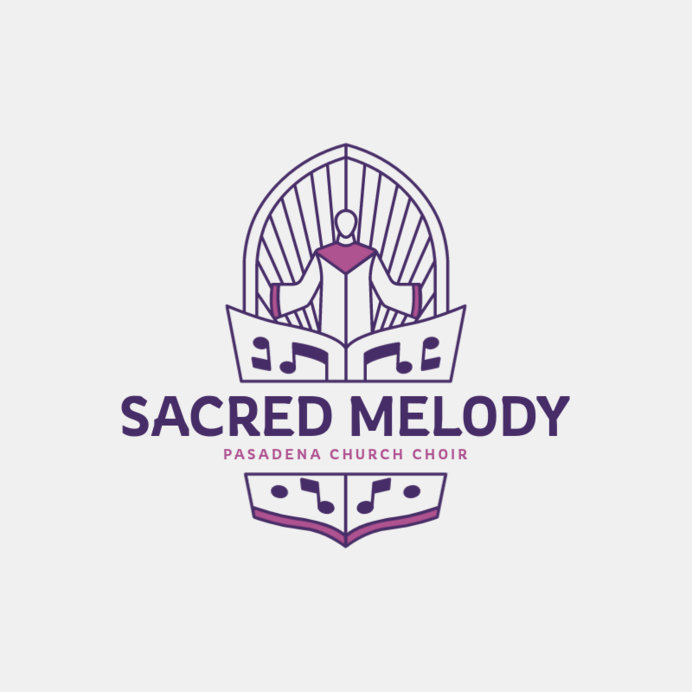 Placeit - Sacred Music Choir Logo Maker Featuring Religious Graphics