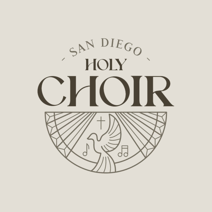 Placeit - Holy Choir Logo Creator Featuring Christian Symbols