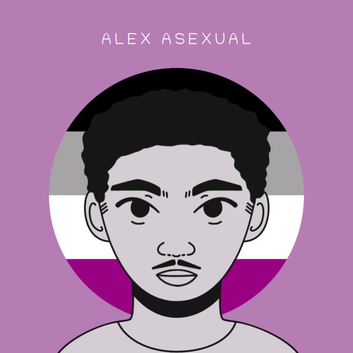 Placeit - Pride-Themed Avatar Logo Creator with the Asexual Flag Colors