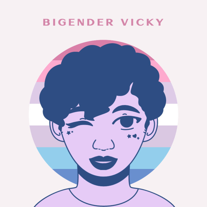 Placeit - LGBTQ Avatar Logo Generator for an Illustrated Diverse Character