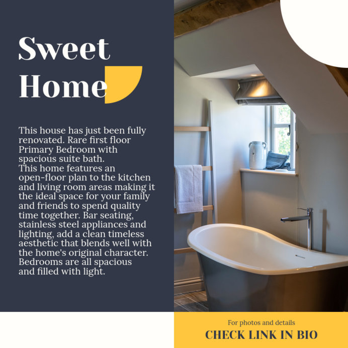 Placeit - Instagram Post Template Describing a House with a Great ...
