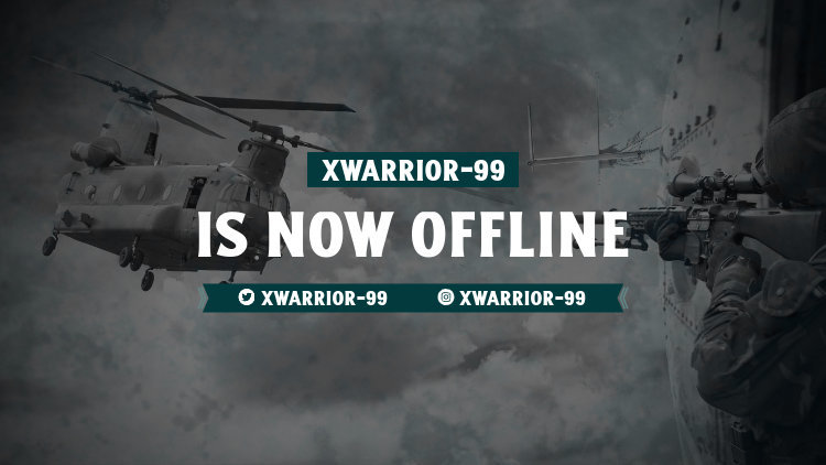 Placeit - Simple Twitch Offline Banner Template for COD-Themed Channels