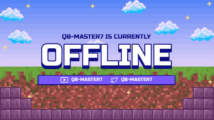 Placeit - Minecraft-Inspired Twitch Offline Banner Template Featuring a ...