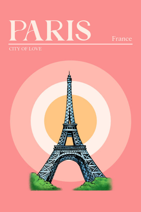 Placeit - Poster Design Creator Featuring the Eiffel Tower