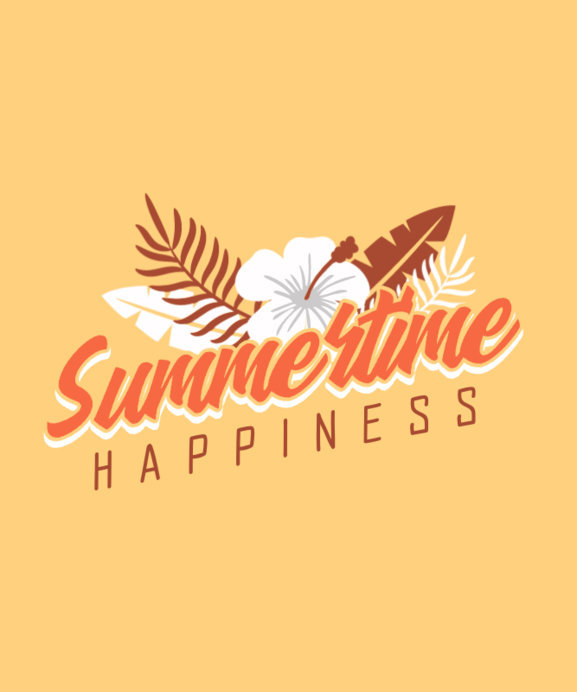 Placeit - Summertime-Themed T-Shirt Design Generator Featuring Floral ...