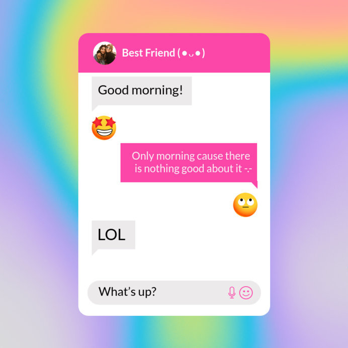 Placeit - Fun Instagram Post Design Template with a Chat-Simulating Layout