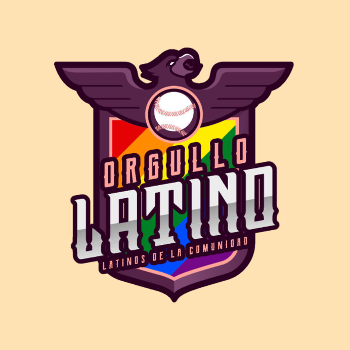 Placeit - Logo Maker for a Baseball Team Featuring the Pride Flag Colors