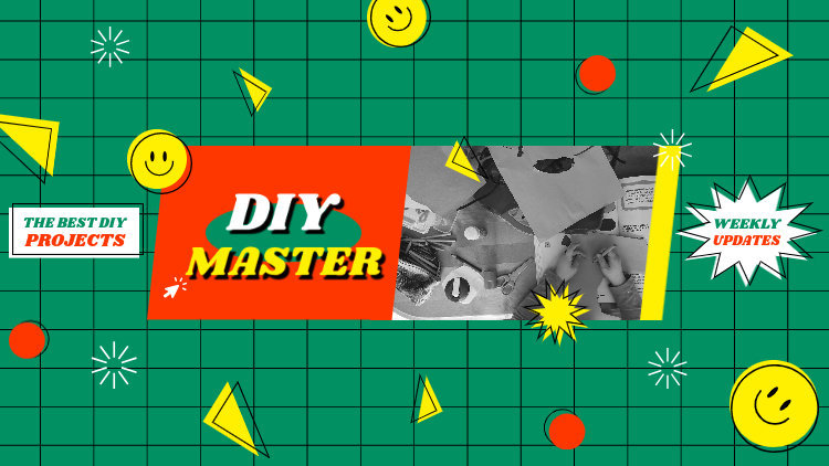 Placeit - YouTube Banner Template Featuring a Background Grid with ...