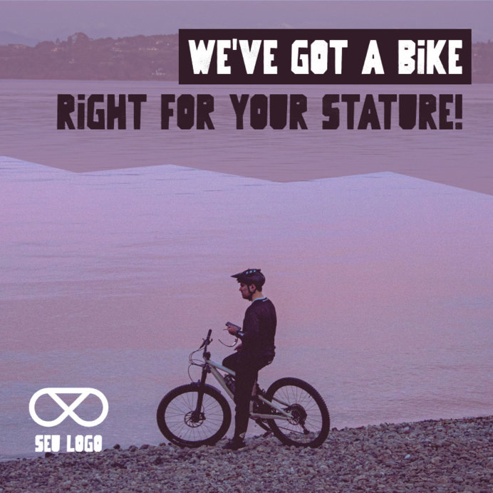 Placeit - Biking-Themed Instagram Post Template Featuring a Photo of a Bike