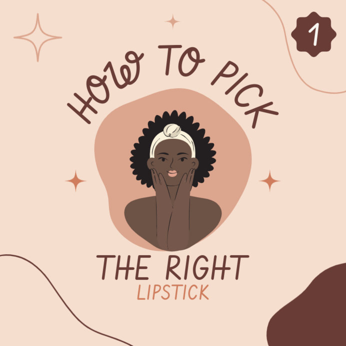 Placeit - Instagram Post Template Featuring Lipstick Tip Illustrations