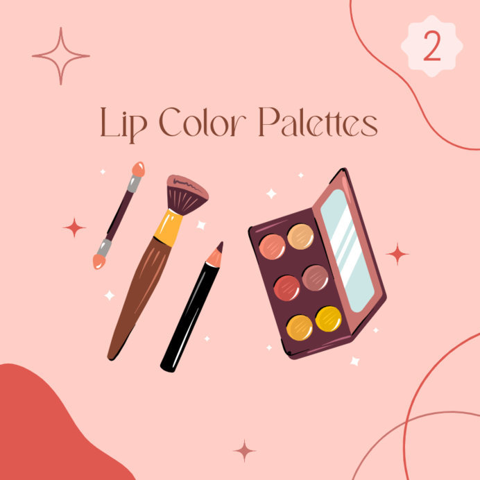 Placeit - Instagram Post Maker Featuring Lip Color Palette Tips