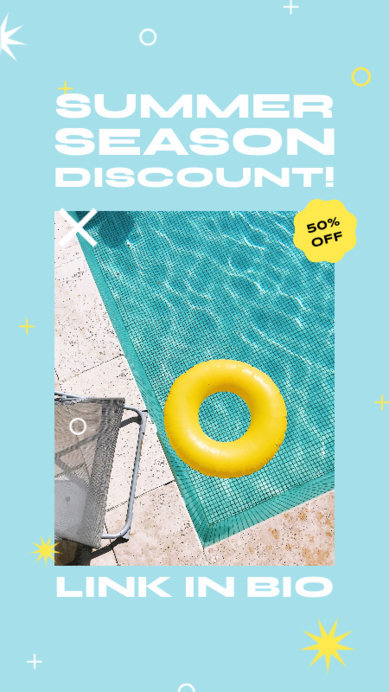 Placeit - Fun Instagram Story Design Template for a Summer Discount Ad