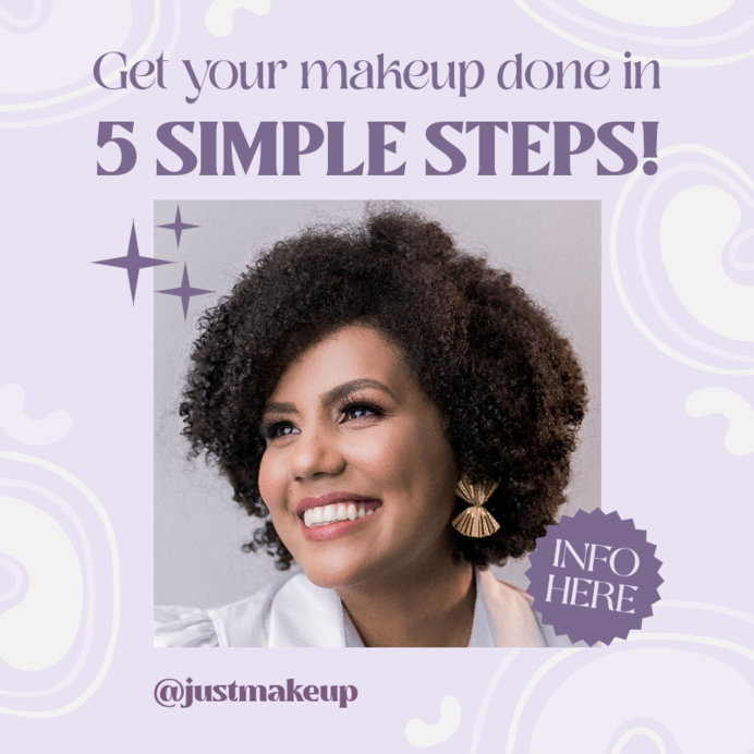 Placeit - Girly Instagram Post Creator for a Makeup Tutorial