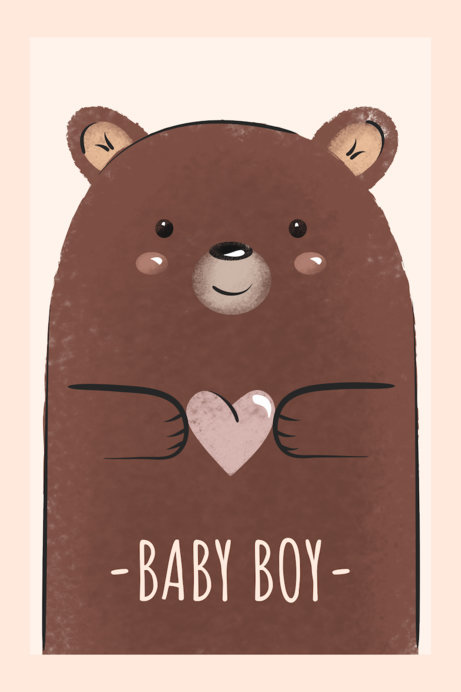 Placeit - Poster Design Maker Featuring Cute Illustrations for a Nursery