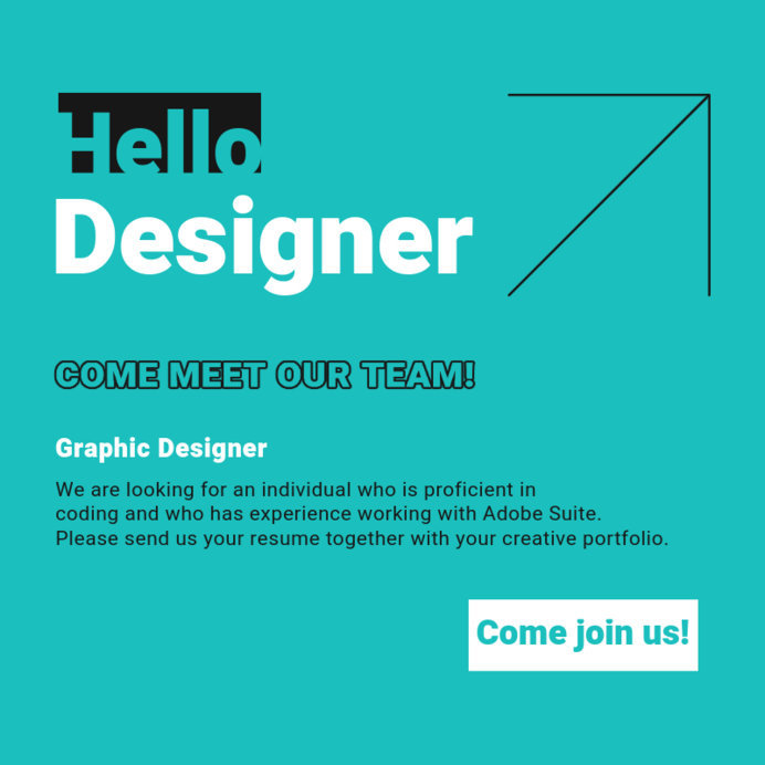 Placeit - Instagram Post Generator Featuring a Graphic Designer Job Offer