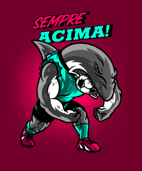 Placeit - T-Shirt Design Creator Featuring a Fierce Shark Mascot Biting ...