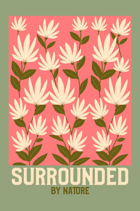 Placeit - Poster Design Creator Featuring Illustrated Flowers and a ...
