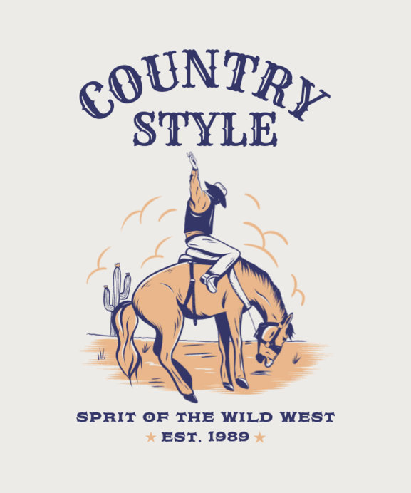 Placeit - Rodeo-Themed T-Shirt Design Maker Featuring an Illustrated ...